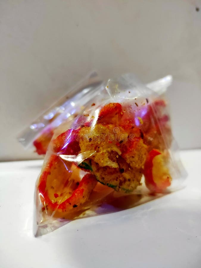 Red Snacks that are Still Wrapped in Plastic Stock Photo - Image of ...