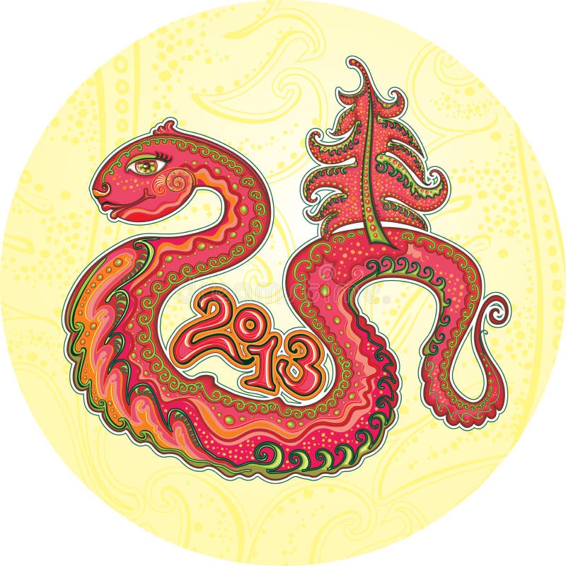 Red snake stock vector. Illustration of pattern, tale - 27749226