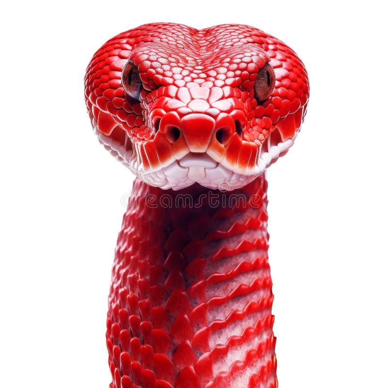 Red Snake on Transparent Background Stock Photo - Illustration of snake ...