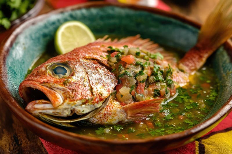 Red Snapper with Chili Soup Stock Photo - Image of soup, ethnic: 358975688
