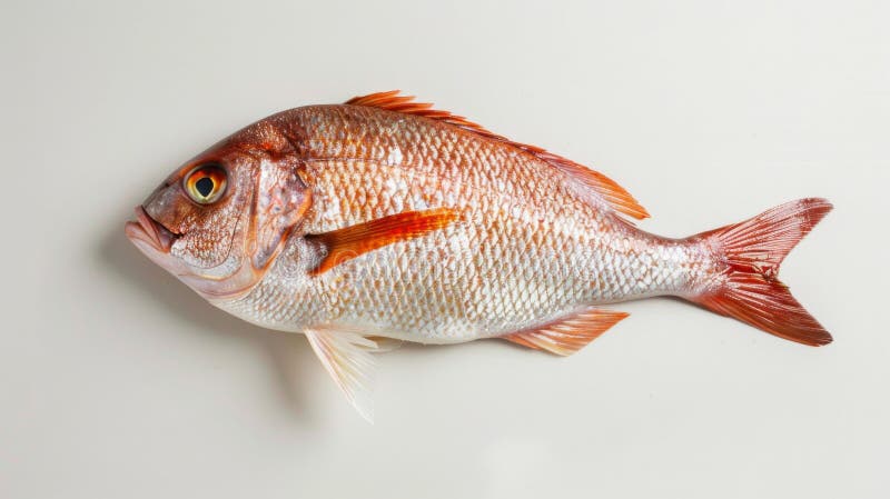 Red Snapper Fish Isolated on White Background Stock Image - Image of ...