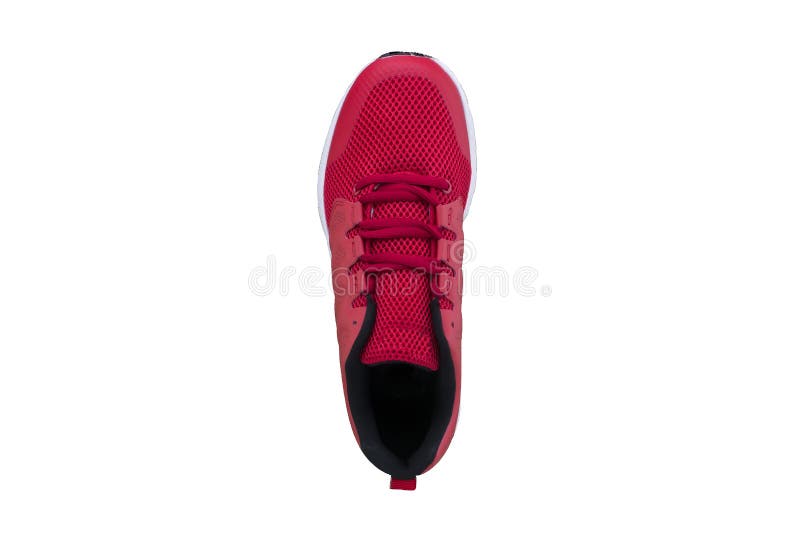 Red Sneaker Against White Background. Stock Photo - Image of canvas ...