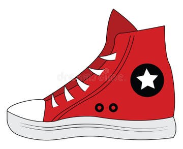 Red Converse Shoe Stock Illustrations – 39 Red Converse Shoe Stock ...