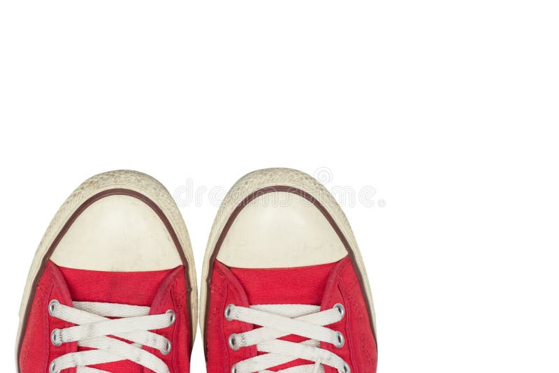Red sneakers stock image. Image of sport, path, shoes - 74156957