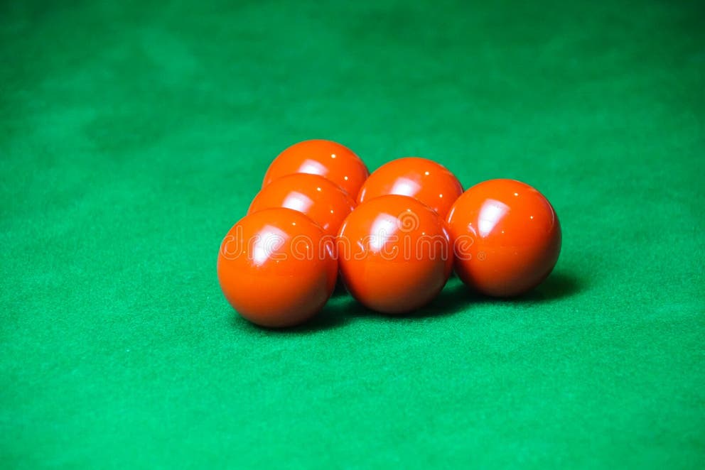 Red Snooker Ball on Snooker Table Stock Photo - Image of club, leisure ...