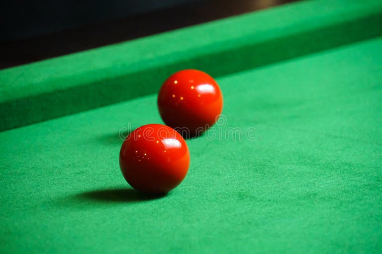 Red Snooker Ball on Snooker Table Stock Photo - Image of colorful ...