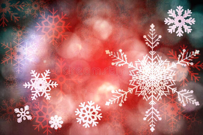 Red snow flake background stock illustration. Illustration of seasonal ...