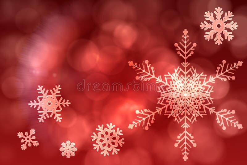 Red Snow Flake Pattern Design Stock Illustration - Illustration of ...
