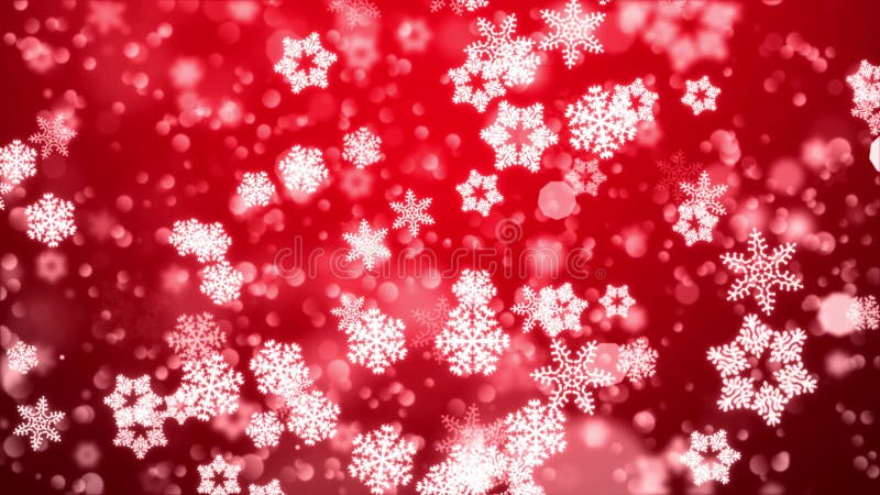 Red Snow Snowfall Snowflake Particles Seamlessly Loop Animation ...