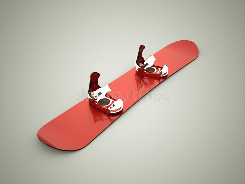 Red snowboard stock illustration. Illustration of render - 40854604