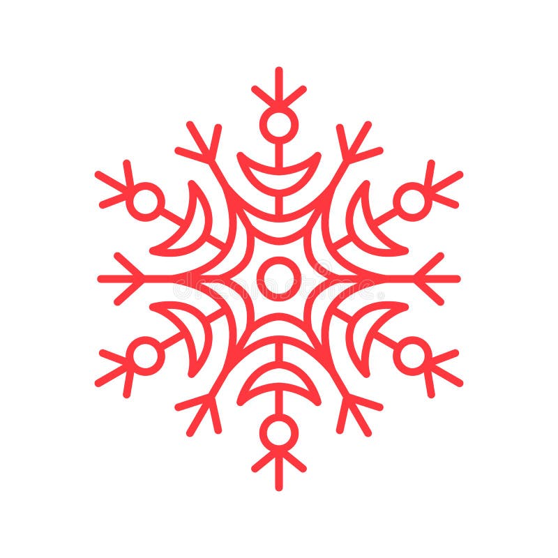 Red Snowflakes Clipart