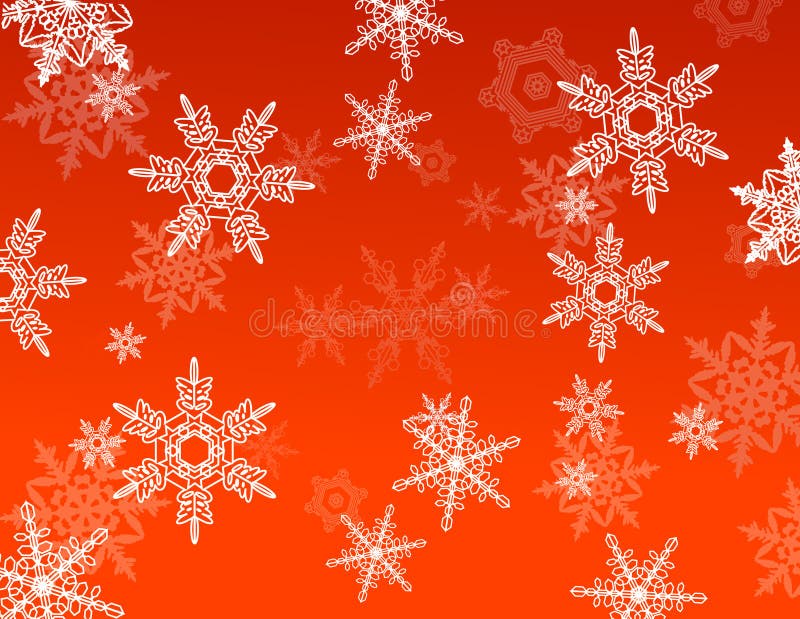 Red snowflake reflection stock vector. Illustration of season - 7064947