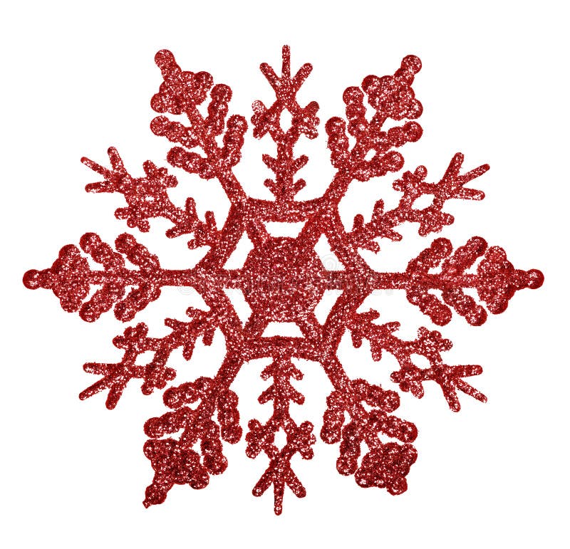 Red snowflake stock image. Image of closeup, ornament - 28127967