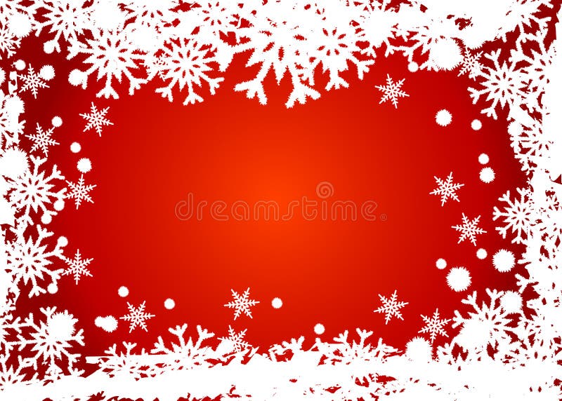 Red snowflakes frame stock vector. Illustration of border - 1529737