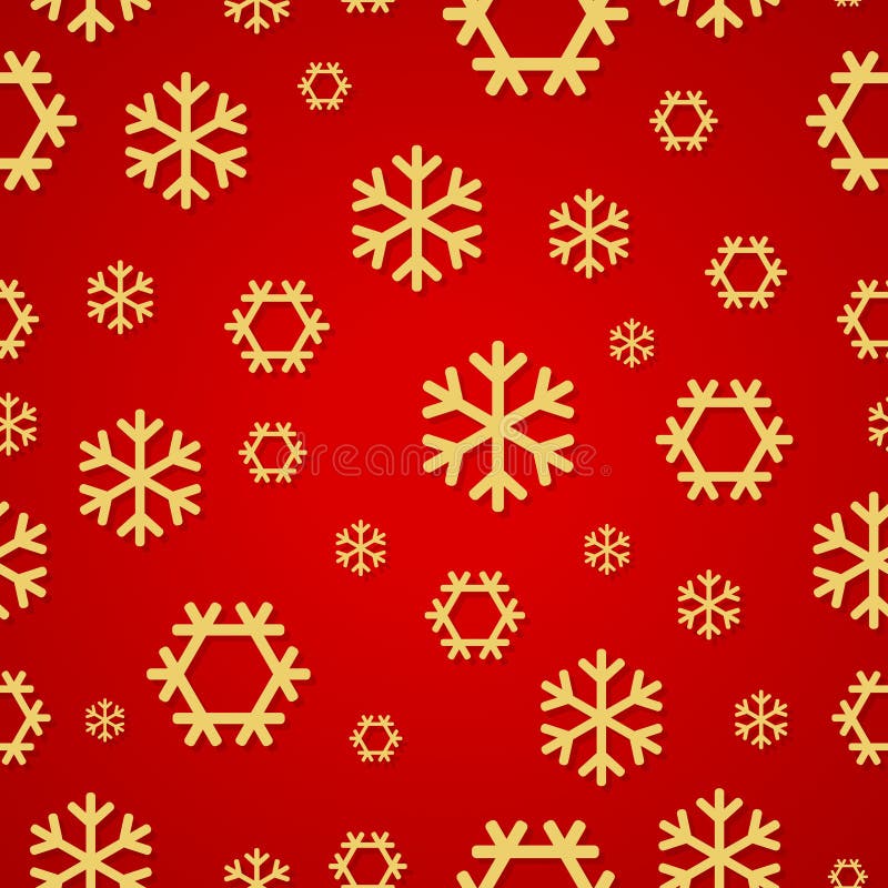 Red Snowflakes Pattern Continuous Replicate Vector Stock Illustrations ...