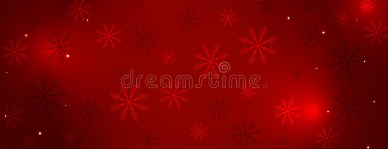 Red Snowflakes Pattern Shiny Royal Banner Design Stock Vector ...