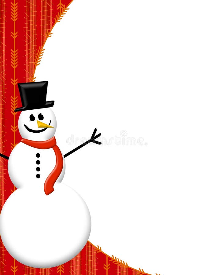 Red Snowman Border stock illustration. Illustration of border - 6927947