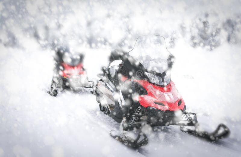Snowmobile stock photo. Image of vehicle, nature, rider - 9417048