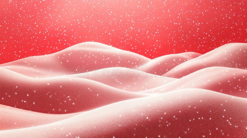 Red Snowy Hills Winter Holiday Background Stock Illustration ...