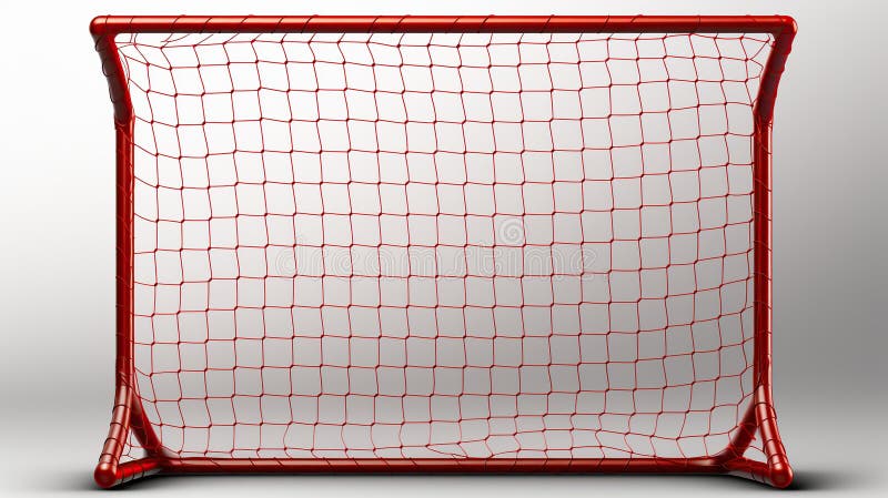 A Red Soccer Goal with a White Background Stock Illustration ...