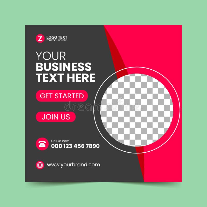 Red Instagram Post Design Template Stock Illustrations – 781 Red ...