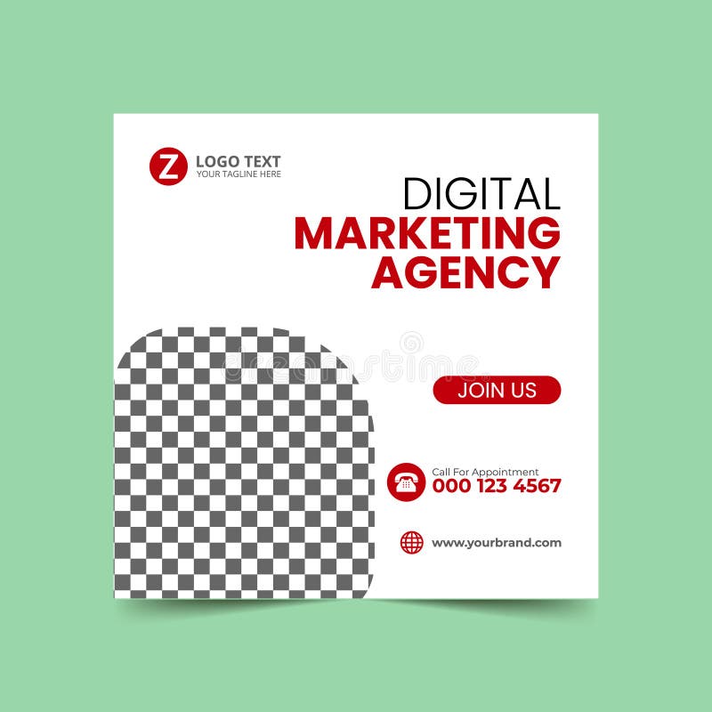 Red Social Media Post Design Template Stock Illustration - Illustration ...