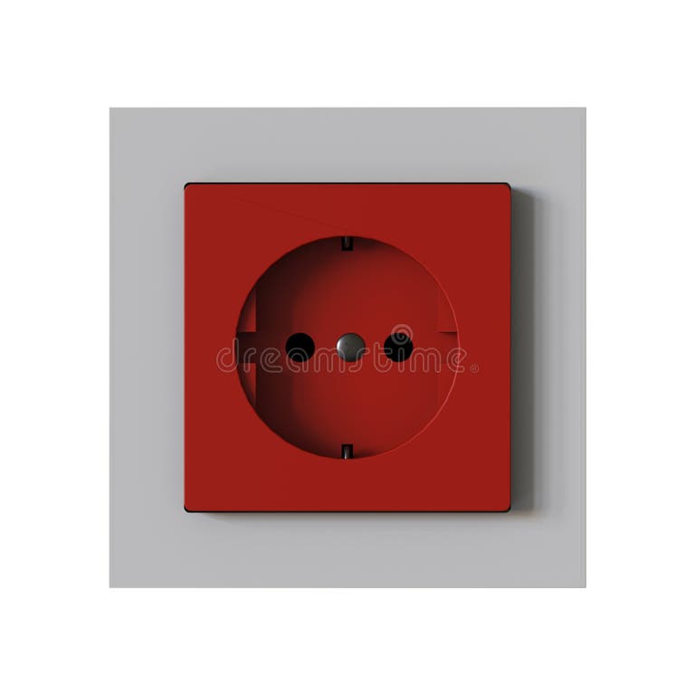 Red Socket on a White Background. Isolate Stock Illustration ...