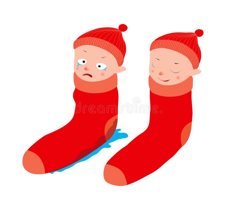 Red socks stock illustration. Illustration of cold, twins - 16666530