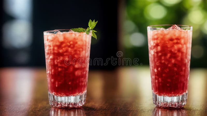 Red Soda Glass on Solo. Generative AI Stock Illustration - Illustration ...