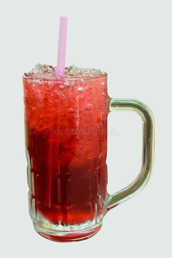 Red Soda, Strawberry Soda Isolated on White Background Stock Image ...