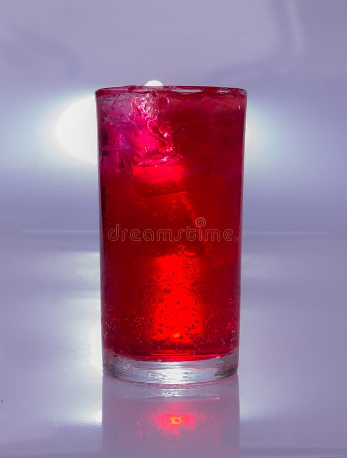Red soda water stock photo. Image of reflection, cocktail - 58615574