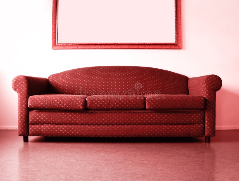 Red sofa stock image. Image of couch, decor, furniture - 23428463