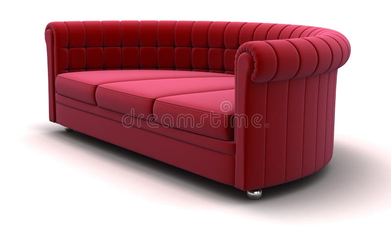 Red sofa stock illustration. Illustration of domestic - 7202366