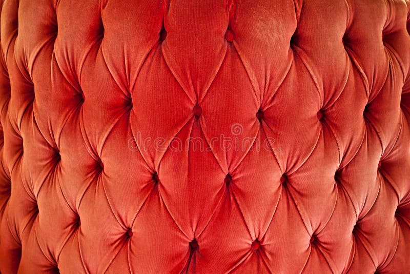 Red Sofa Upholstery Velvet Fabric Stock Illustration - Illustration of ...