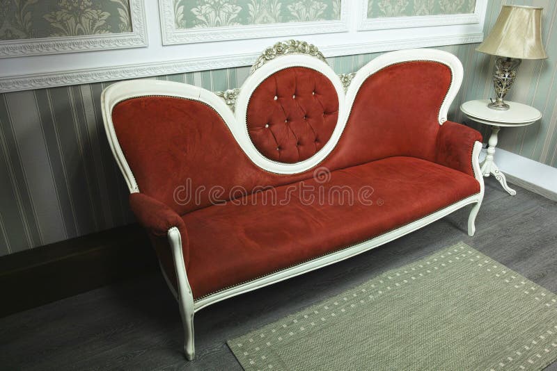 Red sofa stock photo. Image of brown, sofa, indoor, classical - 42354136