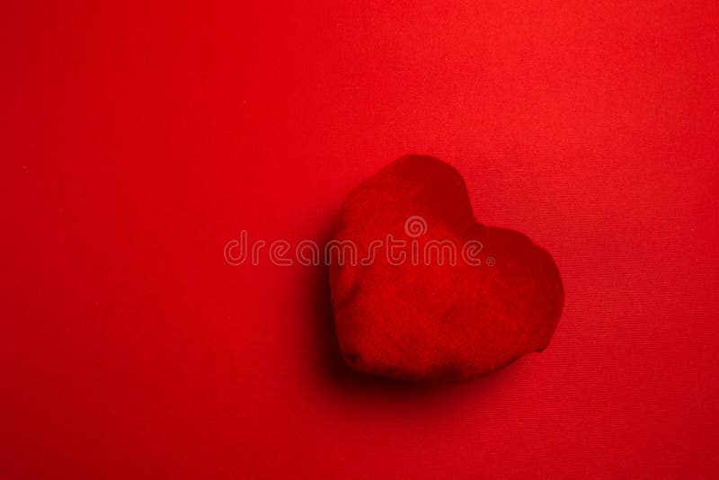 Red Soft Heart on Red Background Stock Image - Image of decor, date ...
