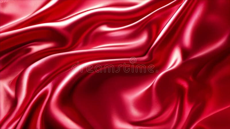 Red Soft Satin Fabric Waves Background Design. Texture with Smooth ...