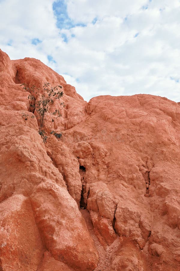Red Soil in the Desert Mountain Stock Image - Image of grungy, future ...