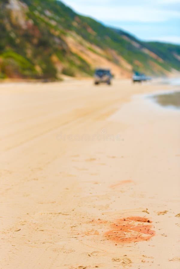 Red Soil Hand Shape on Sand in Aboriginal Art Style Stock Photo - Image ...