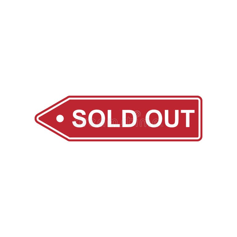 Red Sold Out Mark Label or Sticker Vector Design Stock Illustration ...
