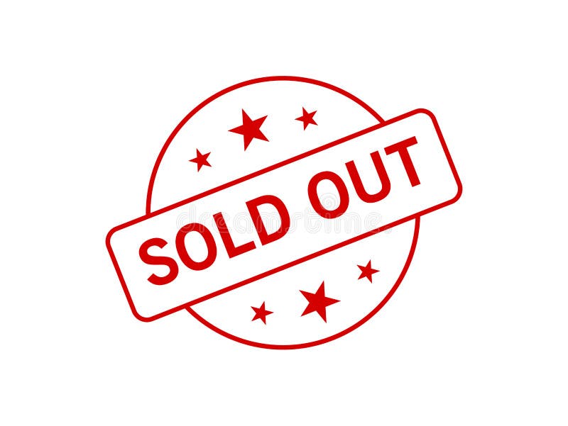 Red Sold Out Stamp Vector Illustration Stock Vector - Illustration of ...