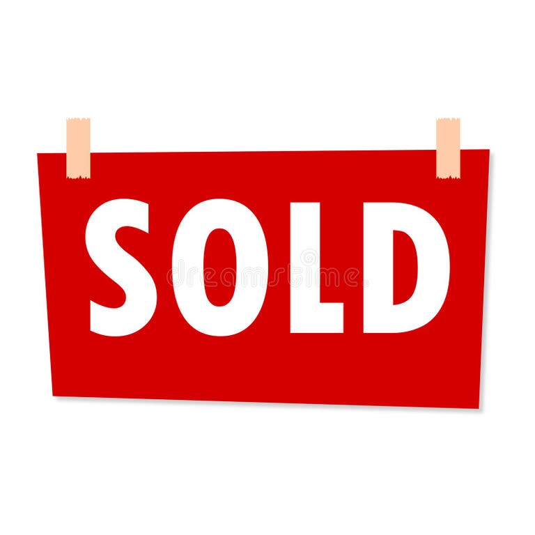 Red Sold Sign - Illustration on White Background Stock Vector ...