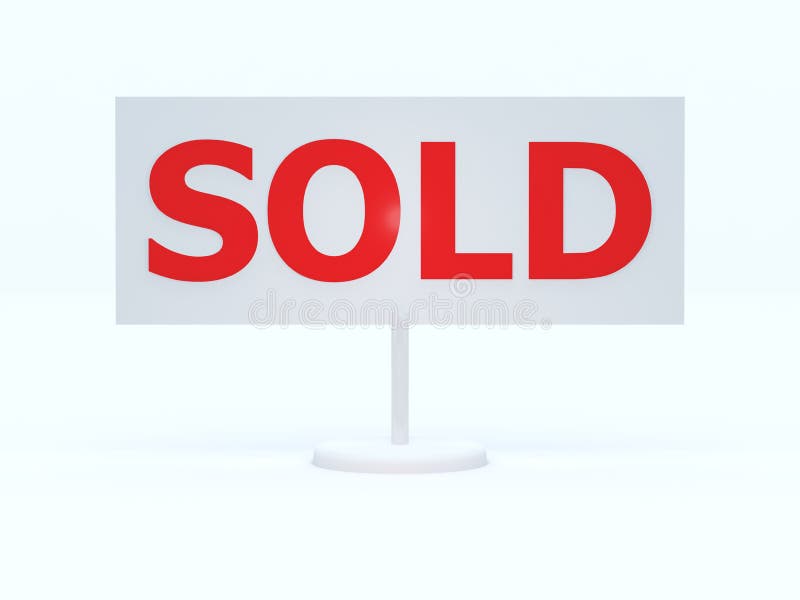 Red sold tag stock illustration. Illustration of christmas - 12722481