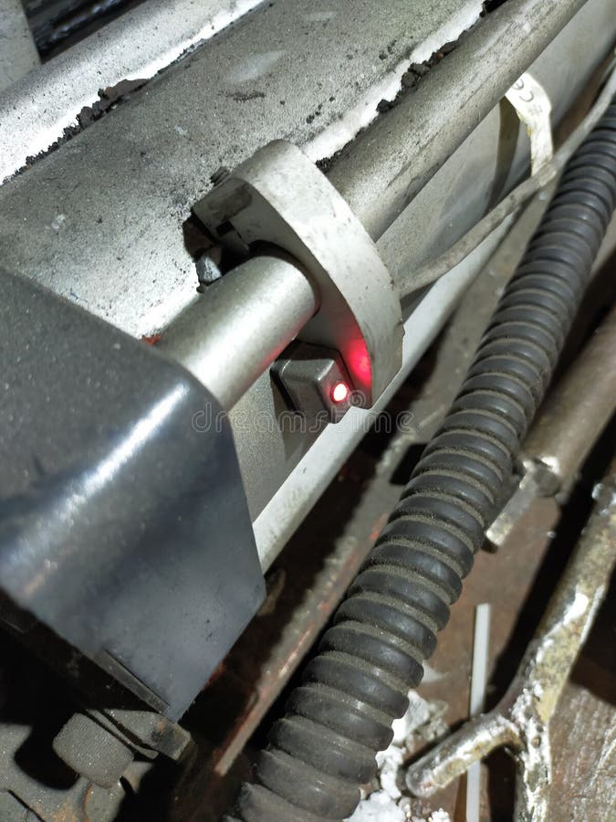 Red solenoid valve sensor stock photo. Image of sensor - 263446770