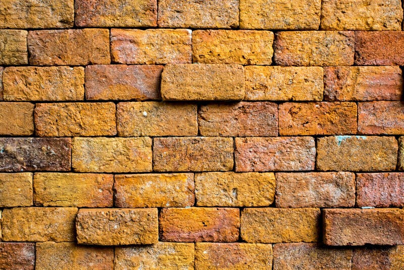 The Red solid bricks wall stock photo. Image of brick - 86745354