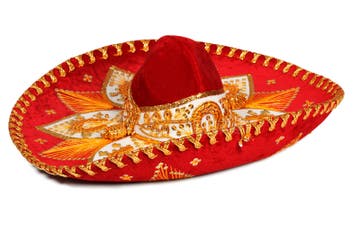 Red sombrero isolated stock image. Image of traditional - 7911521