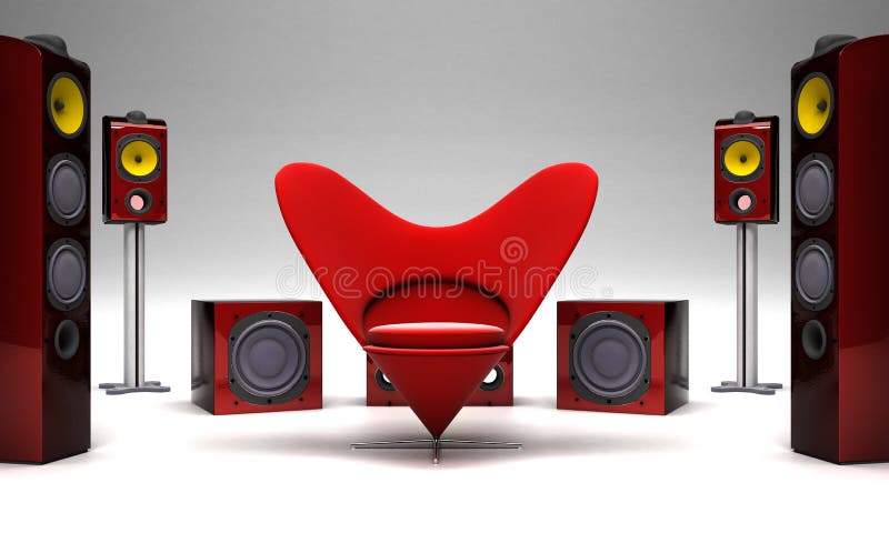Red sound stock illustration. Illustration of concepts - 27609725