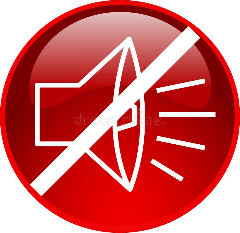 Red sound off button stock illustration. Illustration of optional ...