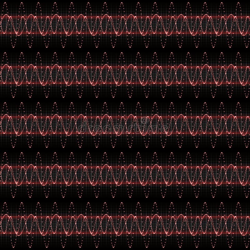 Hsl red sound wave stock illustration. Illustration of flowing - 6979176