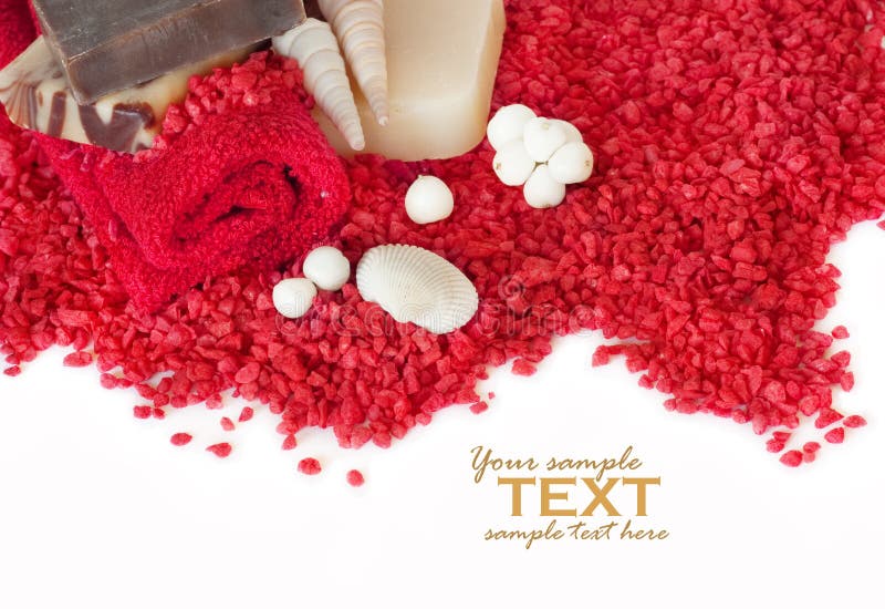 Red spa setting stock image. Image of aromatic, cosmetics - 16167581
